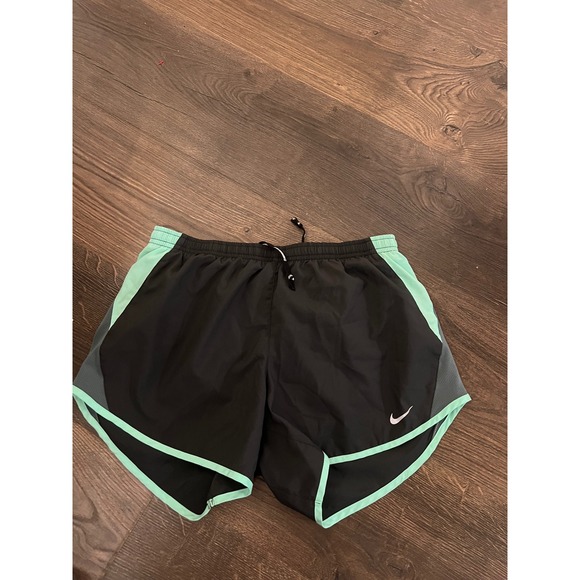 Nike | Shorts | Nike Drifit Women Running Shorts Black Mint Green Mesh ...